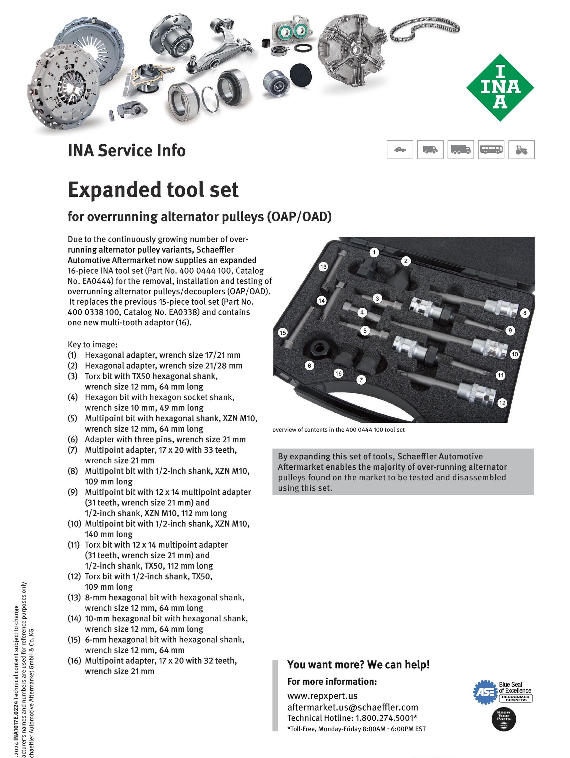 Expanded tool set 400 0444 100