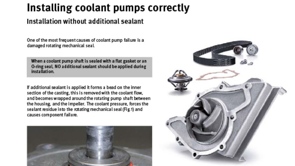 Installing Coolant Pumps Correctly