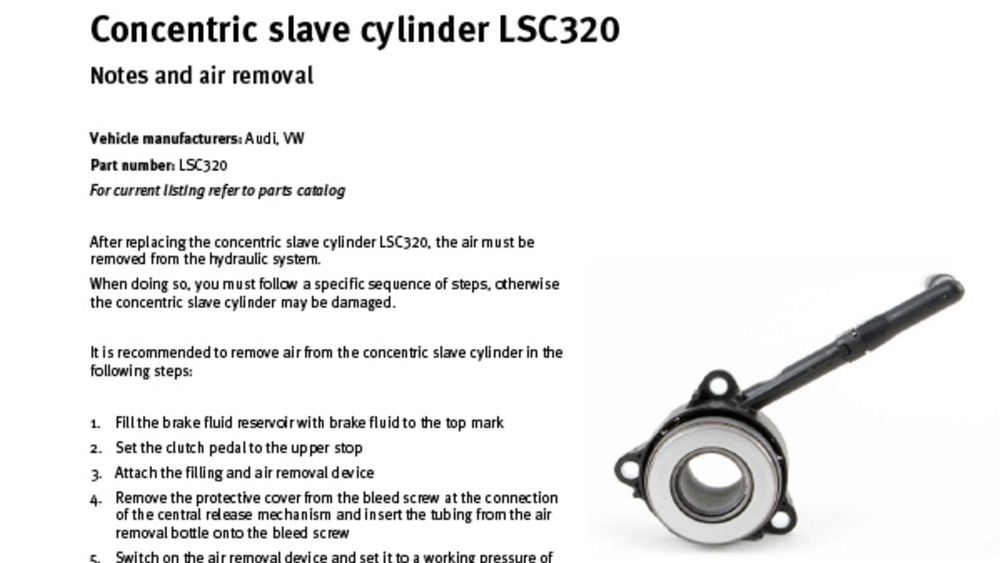 Concentric Slave Cylinder LSC320
